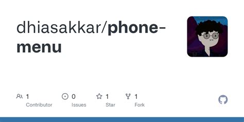 Github Dhiasakkarphone Menu