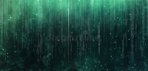 Matrix Style Background Green Falling Code On A Dark Abstract Background Computer Virus And
