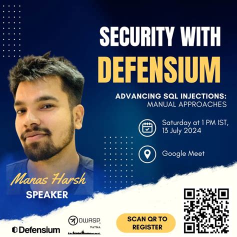 Owasp Patna On Linkedin Owasppatna Defensiumlabs Cybersecurity Sqlinjection