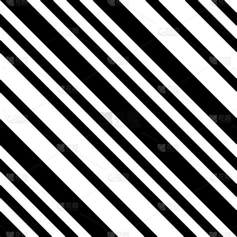 黑白斜条纹无缝图案