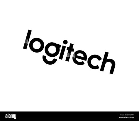 Logitech Rotated Logo White Background B Stock Photo Alamy