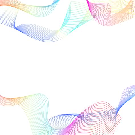 Colorful Gradient Abstract Line Border Vector Abstract Lines Curve Gradient Png And Vector