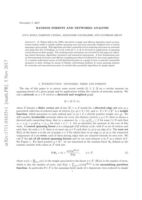 pdf random forests and networks analysis