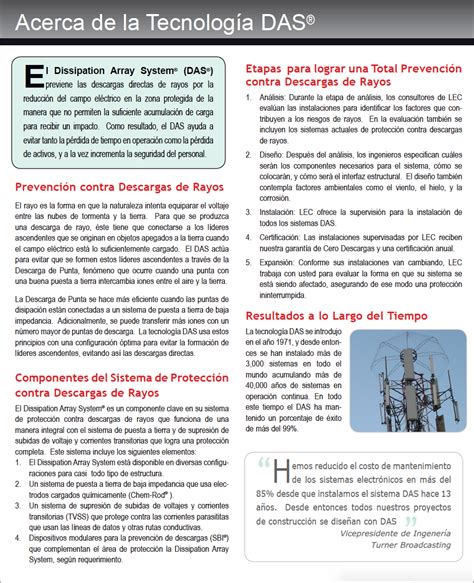 Disipadores De Rayos Lec Dissipation Array System Das