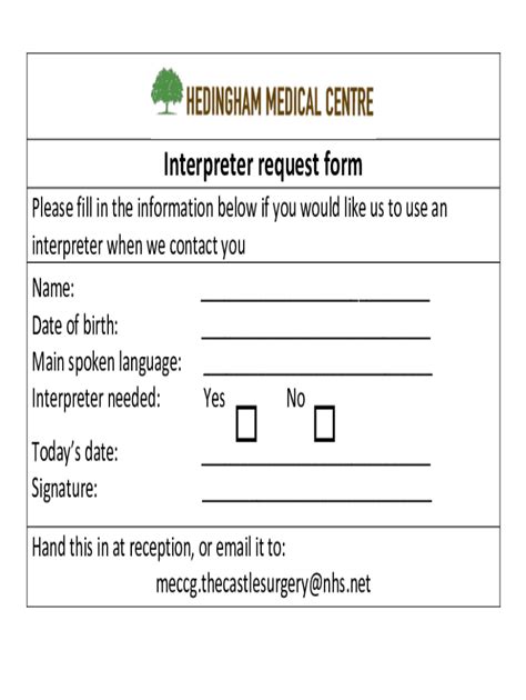Fillable Online Interpreter Request Form Fax Email Print Pdffiller
