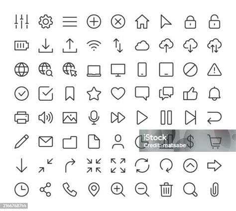 미디어 및 웹용 Ui 아이콘 아이콘 집합입니다 웹 사이트 응용 프로그램 및 프로그램을 위한 미니멀리스트 사용자 메시지 파일