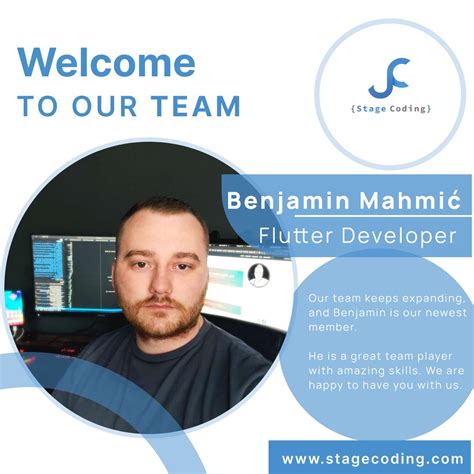 Stage Coding Meet Our Benjamin 🎉 Stagecoding