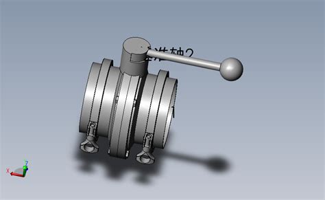 手动碟阀108 Solidworks 2018 模型图纸下载 懒石网
