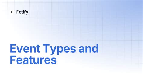 event types and features fotify