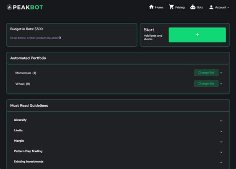 Peakbot Platforms Tradier