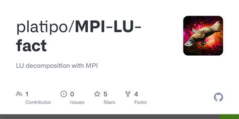 Github Platipompi Lu Fact Lu Decomposition With Mpi