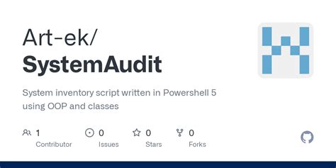 Github Art Ek Systemaudit System Inventory Script Written In