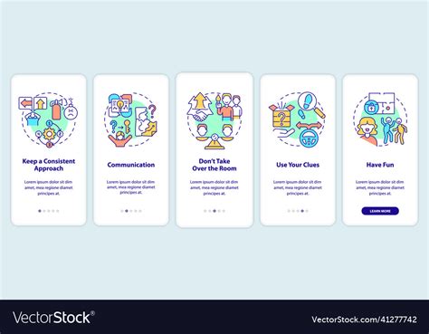 Escape Room Approaches Onboarding Mobile App Vector Image