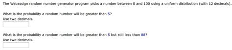 SOLVED The WebAssign Random Number Generator Program Picks A Number