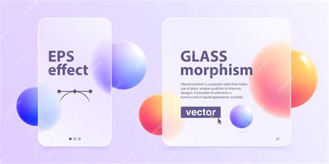 Premium Vector Photo Carousel Template In Glassmorphism Effect Lilac