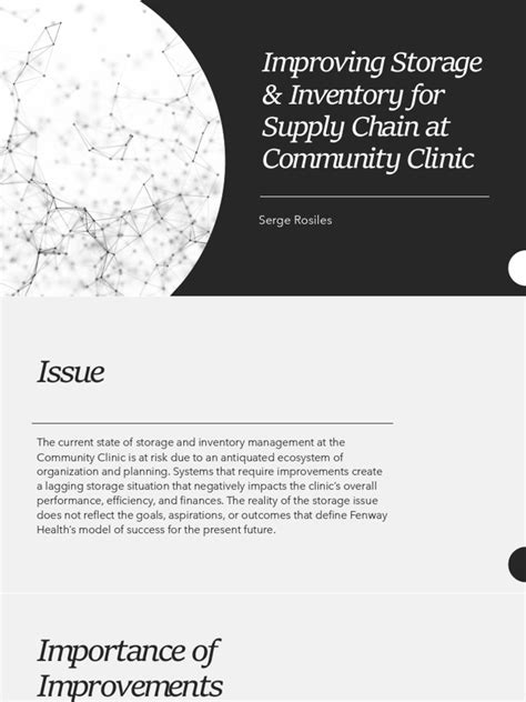 Supply Chain Inventory For The Community Clinic Pdf Inventory Regulatory Compliance