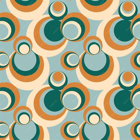 Premium Vector Vector Seamless Pattern With Geometric Shapes In Retro