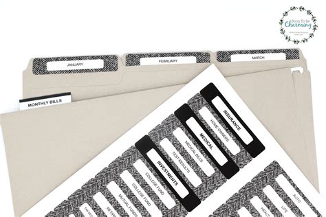 Filing Cabinet Labels Printable Filing Cabinet Categories Etsy