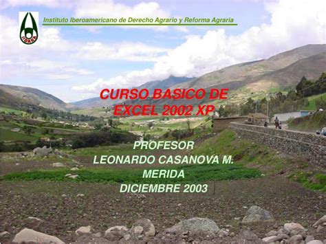 Ppt Curso Basico De Excel 2002 Xp Powerpoint Presentation Free