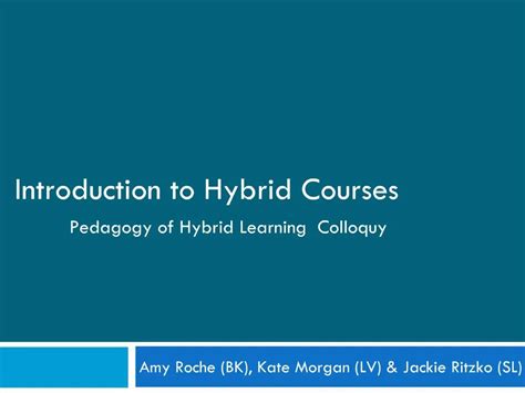 PPT Enhancing Learning Through Hybrid Courses PowerPoint Presentation ID 681158