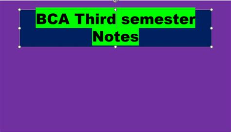 Bca Third Semester Subject Tu Notes Esikhcha
