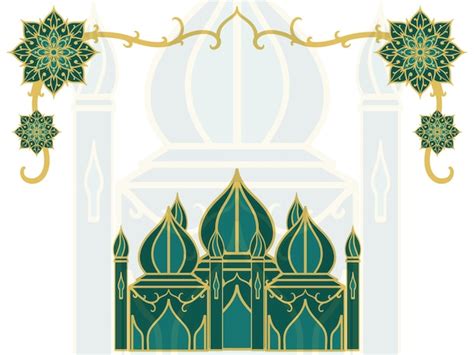 라마단 프레임 프리미엄 벡터