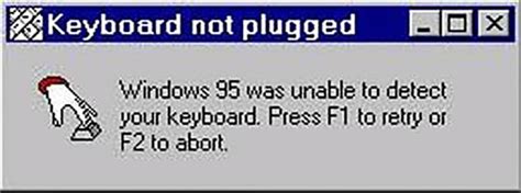 Windows 95 Error Message