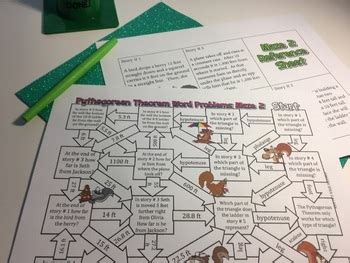 Pythagorean Theorem Word Problems Maze By Idea Galaxy TpT
