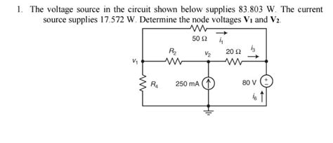 Solved The Voltage Source In The Circuit Shown Below Chegg Com