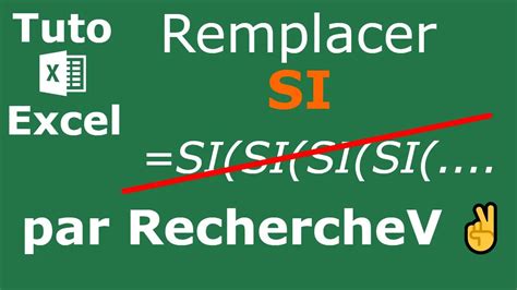 Comment remplacer des fonctions SI imbriquées par une formule RechercheV sur Excel Formule Excel