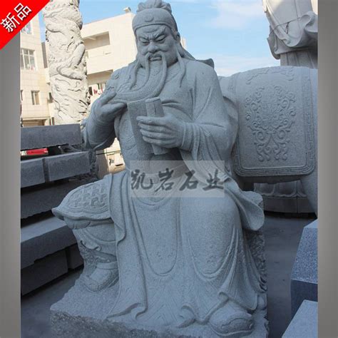寺庙人物石雕关公关羽神像雕刻 哔哩哔哩