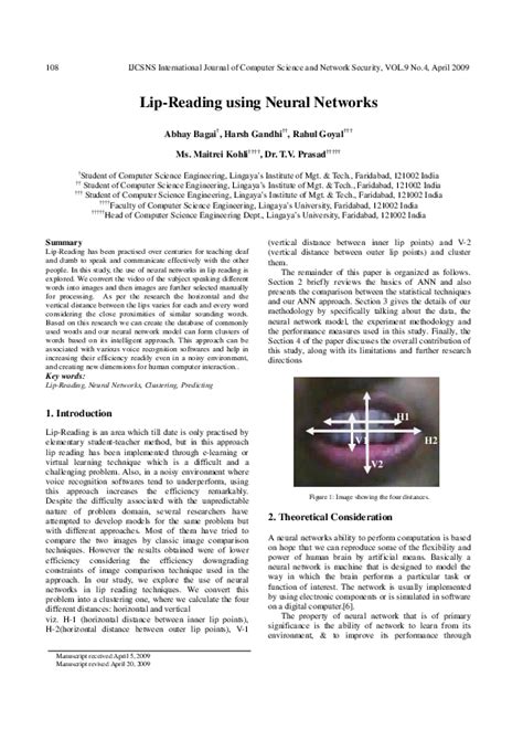 Pdf Lip Reading Using Neural Networks