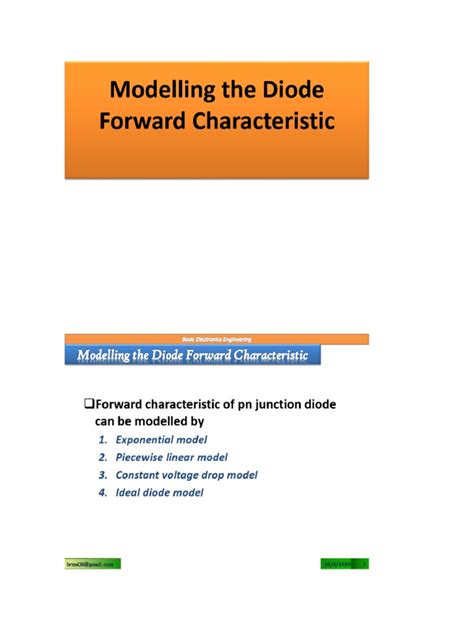 Lecture 3 Diode Models Pdf