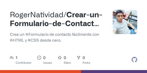 Crear Un Formulario De Contacto Con Html Y Css Index Html At Main · Rogernatividad Crear Un