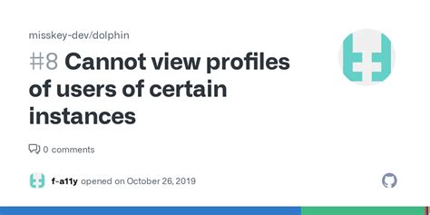 Cannot View Profiles Of Users Of Certain Instances · Issue 8 · Misskey