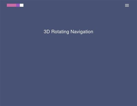 Jquery Html5响应式顶部导航3d翻转特效