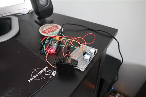 Arduino Blog By Niki Ahlskog Hc Sr04 Ultrasonic Sensor With 4 Legs Servo