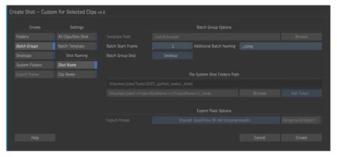 Create Shot — Flame Python Scripts Create Shot — Flame Python Scripts