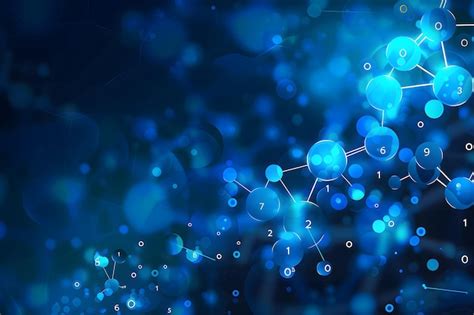 An Abstract Blue Surface With A Multitude Of Dots And Interconnected Lines Premium Ai