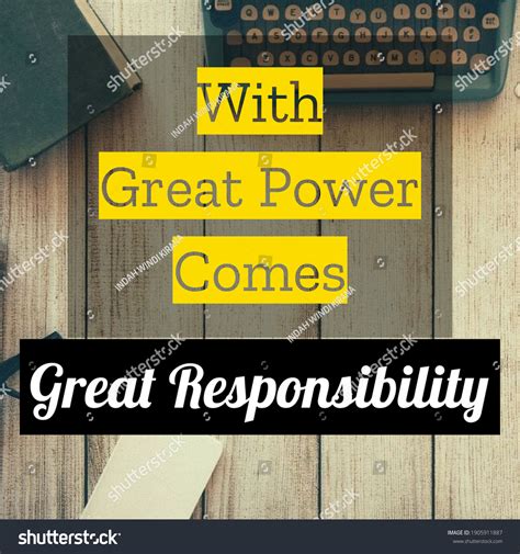 Illustration Power Comes Great Responsibility Stock Illustration