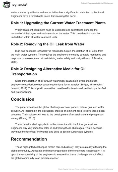 Role Of Engineers In Global Challenges 1082 Words Essay Example