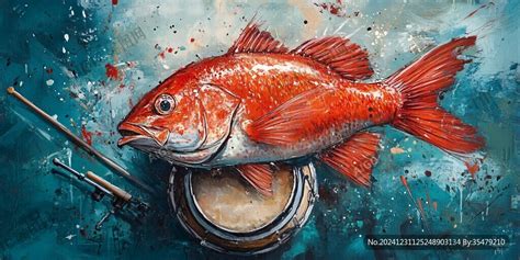 Ai创作图钓鱼喷绘 木桶鱼装饰画 抽象钓鱼画 木桶鱼壁画 Parrot红楔鲷 新鲜红尾鱼海报 东星斑插画 木桶鱼墙画 木桶鱼插画 钓鱼3d画 鱼餐馆壁画 3d画鱼肉 钓鱼油画 红色食人鱼 海鲜
