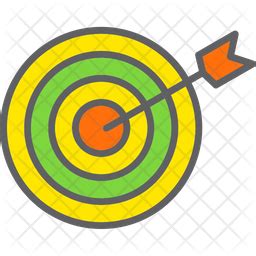 Dartboard Icon Download In Colored Outline Style