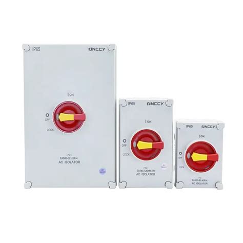 Ac Isolator Switch Enclosure Box 800v 16a 125a With Lock Ac Isolator