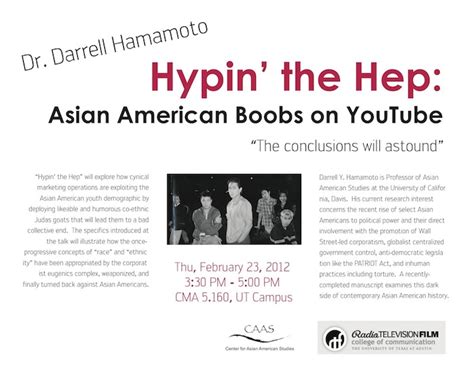 “hypin The Hep Asian American Boobs On Youtube ” Talk By Dr Darrell