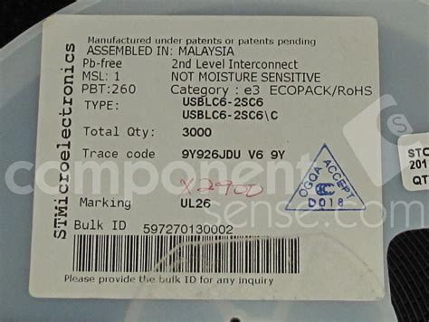 Usblc6 2sc6 Stmicroelectronics Datasheet Pdf Footprint Symbol