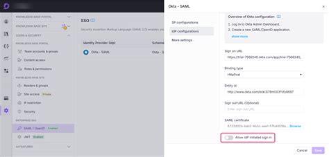 Identity Provider IdP Initiated Sign In