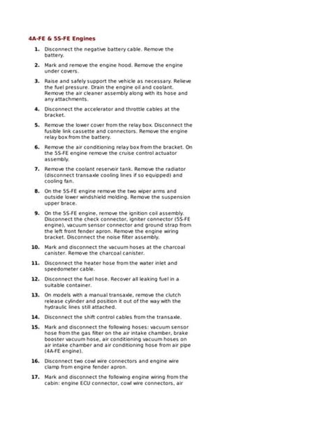 5sfe Engine Removal Pdf
