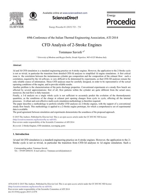 [pdf] Cfd Analysis Of 2 Stroke Engines