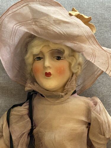 Antique French Style Bed Doll Tall Blonde Original Everything 4844577385